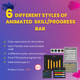 Animated Progress Bar/Skill Bar (6 different progress/skill bar) by navnneetjakhar